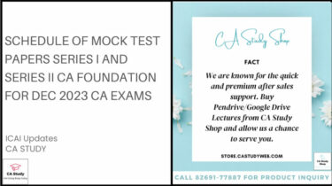 CA Foundation Notes | CA Study