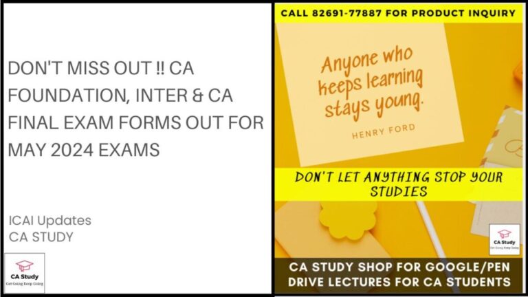 CA Foundation Notes | CA Study Web