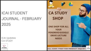 ICAI Student Journal | CA Study Web